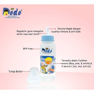 Jual Botol Susu Dot Bulat 2oz 4oz 8oz Botol Susu Anti Sedak 60ml 125ml ...