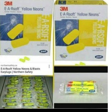 Jual Earplug 3M yellow grey - Tutup Kuping - Sumbat Kuping - busa tutup ...