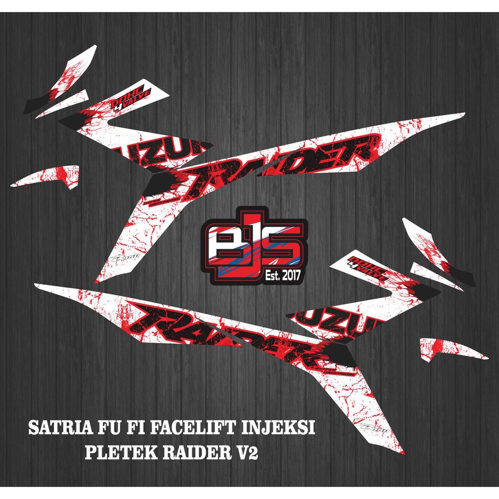 Jual [COD] striping sticker stiker polet lis satria fu injeksi pletek ...