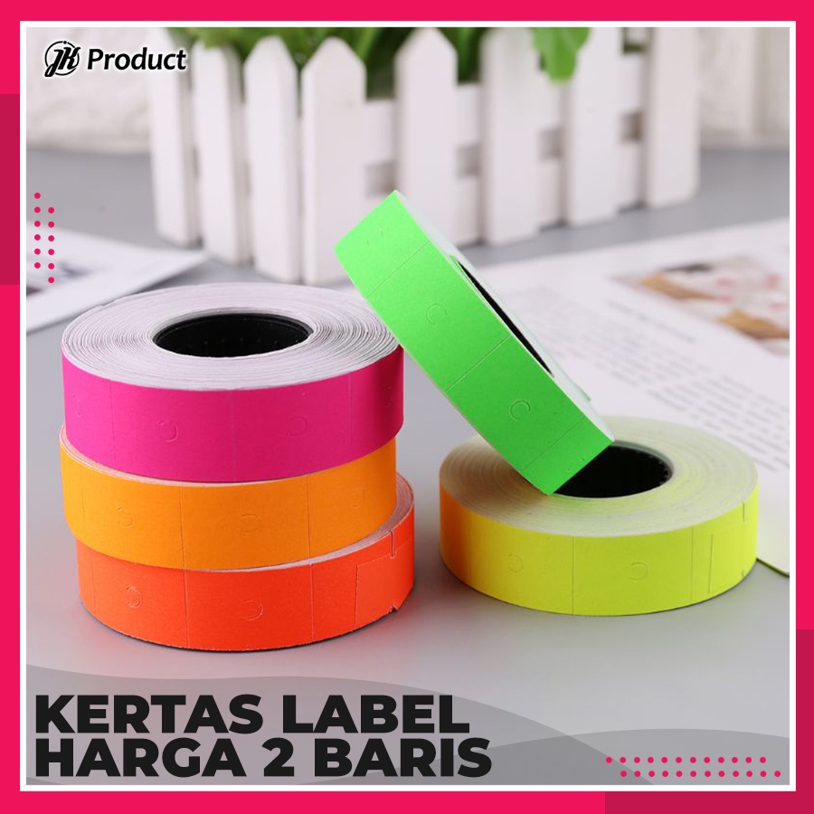 Jual Kertas Isi Ulang Label Harga 2 Baris Double Warna Price Labeller ...