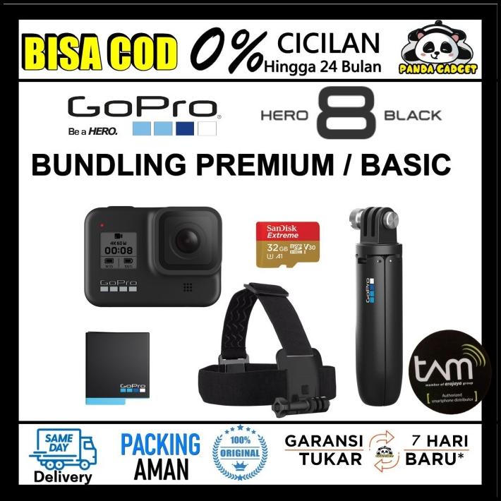 Jual Ori Gopro Hero 8 Black Bundle / Basic Action Camera 4K Go Pro Hero8 | Shopee Indonesia