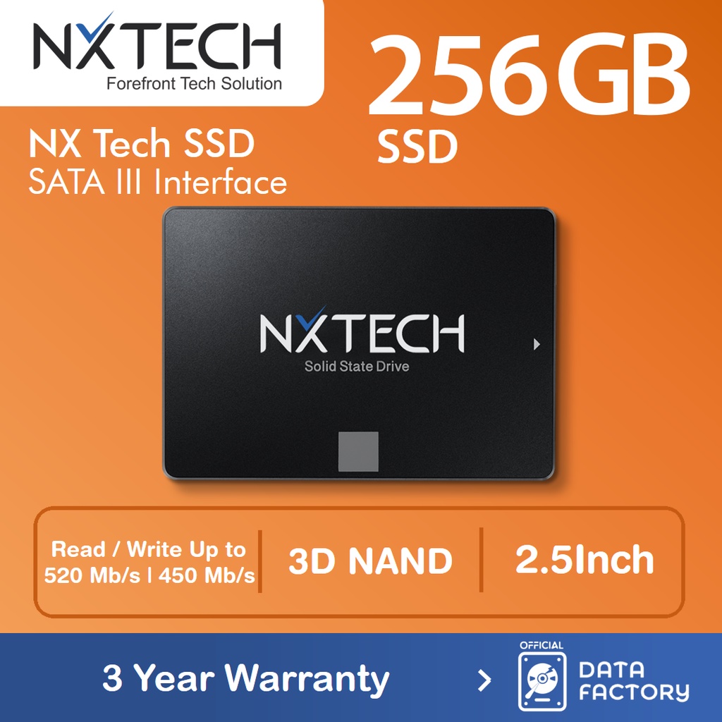 Jual SSD NXTECH 256GB 2.5'' INCH SATA III 6GB/S ( R/W Up to 520 / 450MB/s ) SOLID STATE DRIVE ...