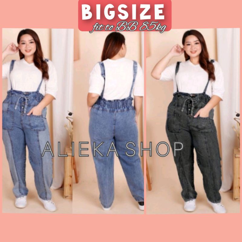 Jual OVERALL CELANA PANJANG JUMBO BAJU KODOK WANITA BIGSIZE MURAH ...
