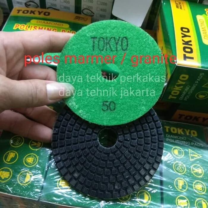 Jual polishing pad #50 tokyo - diamond pad poles marmer - pad poles ...