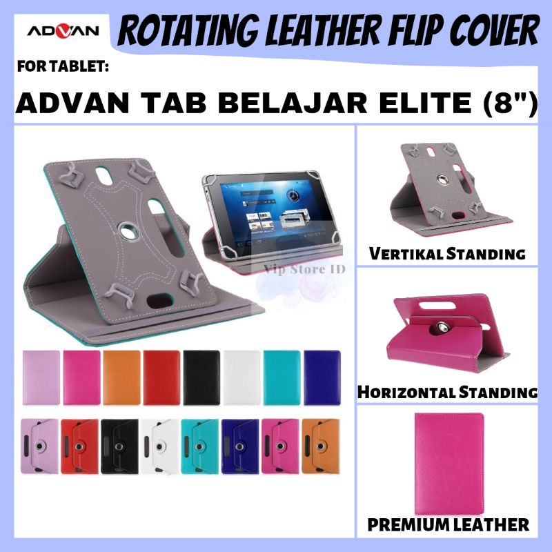 Jual ADVAN TAB 8 INCH TABLET BELAJAR ELITE 8" ROTATE FLIP BOOK COVER ...