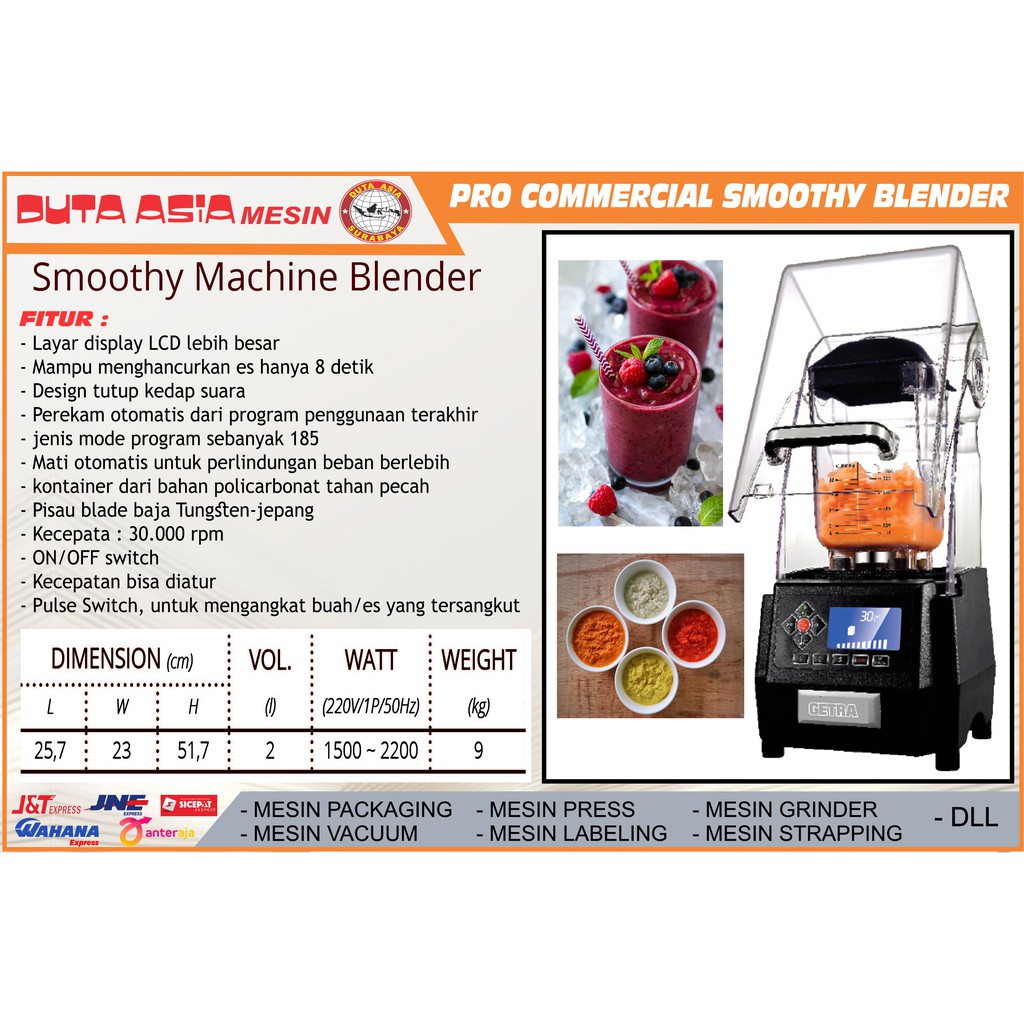 Jual MESIN PRO BLENDER DENGAN DESAIN TUTUP KEDAP SUARA VOLUME 2L ...
