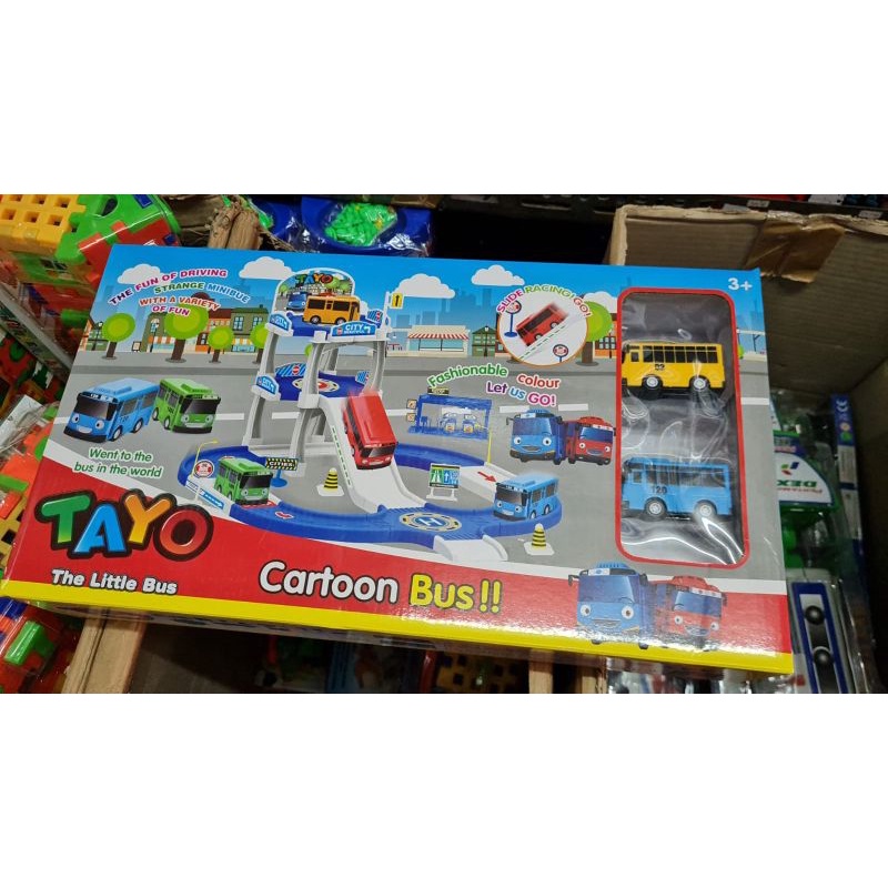 Jual Mainan Tayo parkir track tayo cartoon bus | Shopee Indonesia