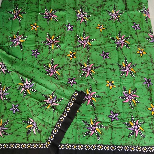 Jual Batik Tulis Bakaran Motif Bintang Laut Hijau | Shopee Indonesia