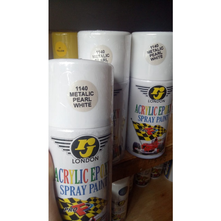 Jual cat semprot Pilok pilox rj 300cc pearl white 1140 300cc putih mutiara putih gliter rj ...