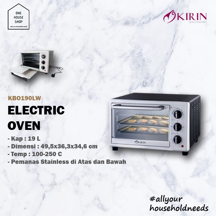 Jual Electric Oven Toaster Hemat Listrik Kirin 19 Liter Low Watt KBO ...