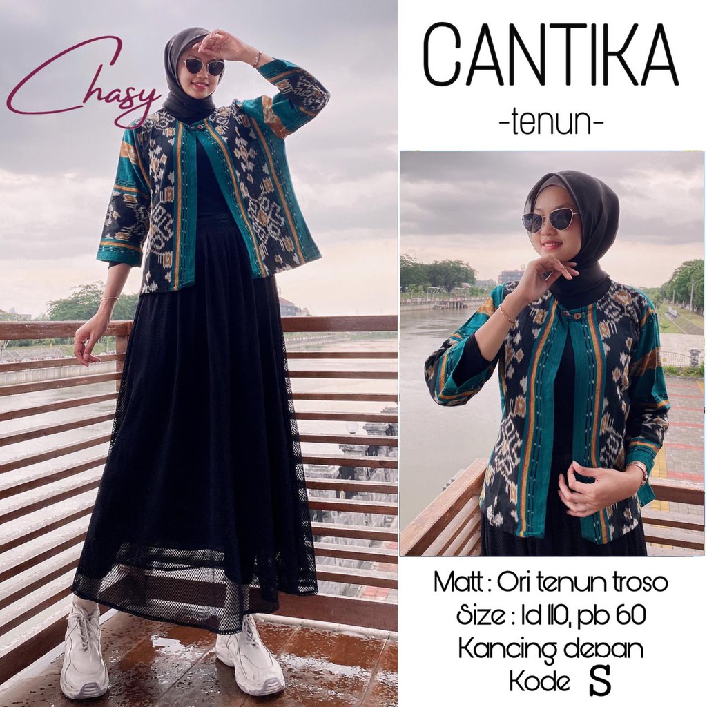 Jual Baju Tenun Etnik Bahan Nyaman / Outer Tenun Premium / Atasan Tenun ...
