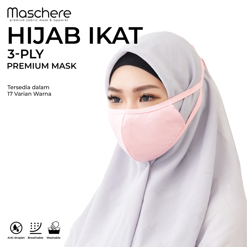 Jual Maschere Masker Hijab 3-Ply Model Ikat (Tie-On) | Shopee Indonesia