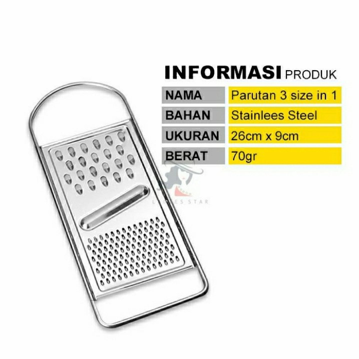 Jual INDOLINE - PARUTAN STAINLESS STEEL SERBAGUNA 3 IN 1 - PARUTAN ...
