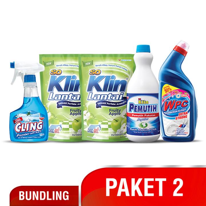 Jual Cling Biru Botol + So Klin Lantai Hijau Muda + WPC Pembersih ...