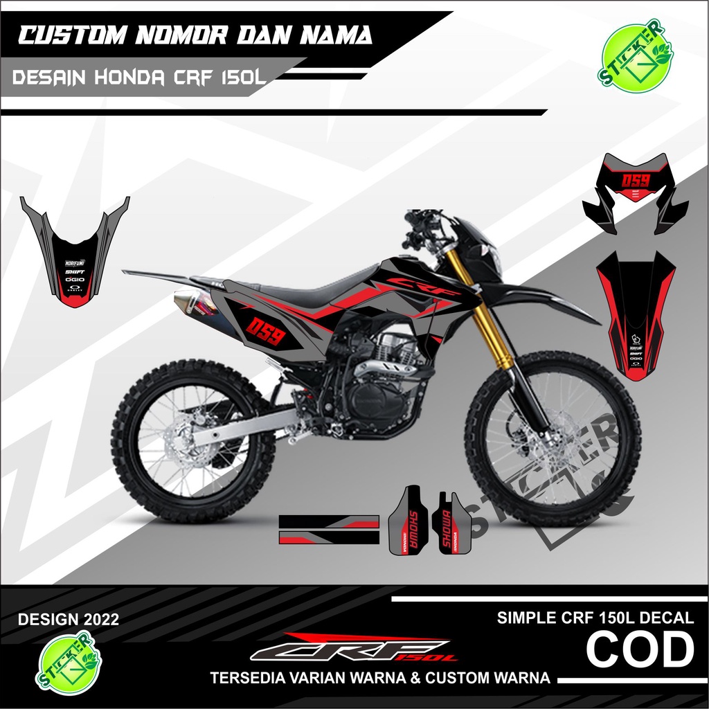 Jual STIKER DECAL CRF 150 L FULL BODY SUPERMOTO | Shopee Indonesia