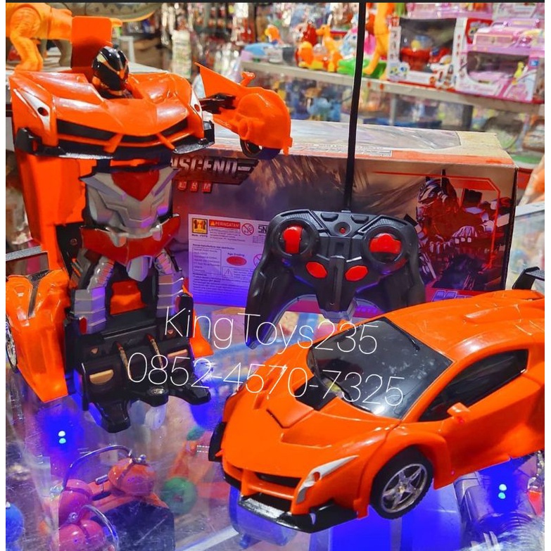 Jual Mobil Remote Control Mainan Anak Transformer Bisa Berubah Robot ...
