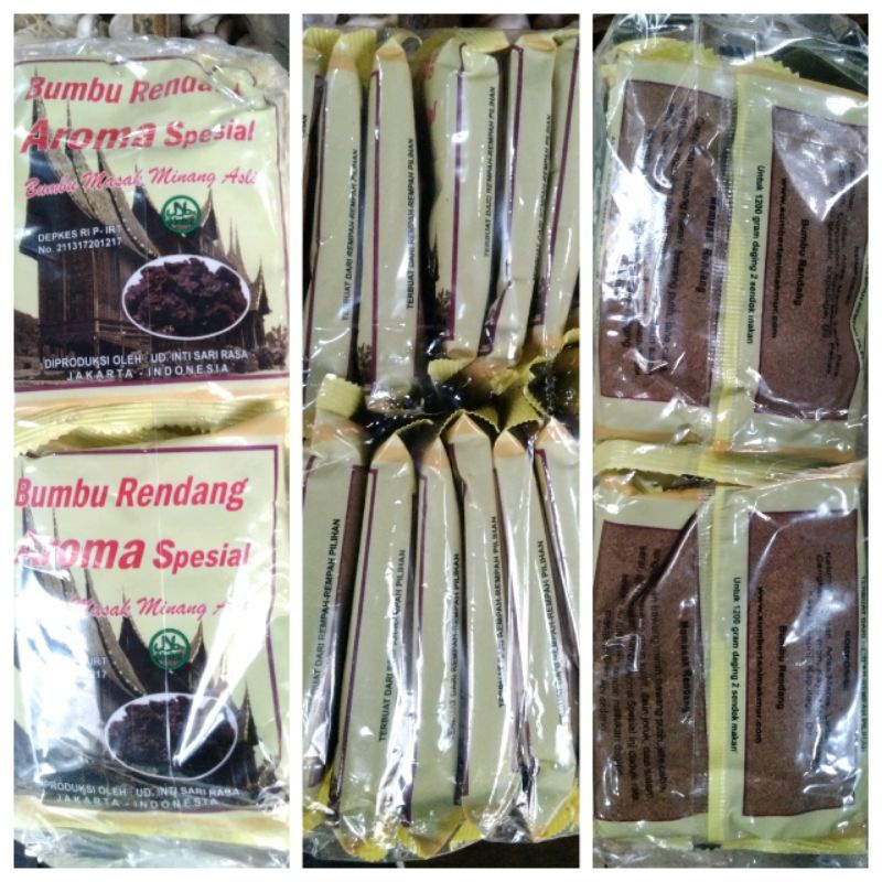 Jual Bumbu Rendang Aroma Spesial Sachet isi 20 Total 1 Kg | Shopee ...