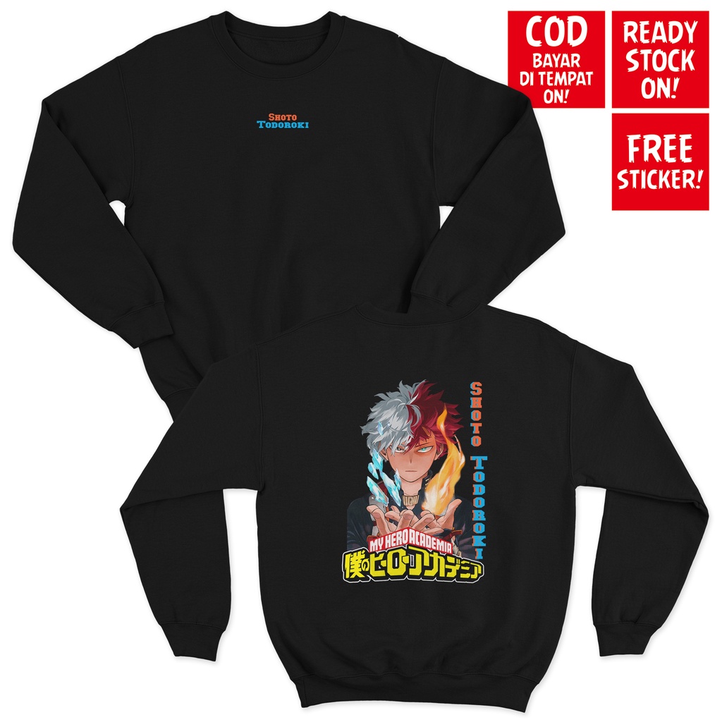 Jual CREWNECK SWEATER TODOROKI SHOTO BOKU NO HERO ACADEMIA DEKU IZUKU ...