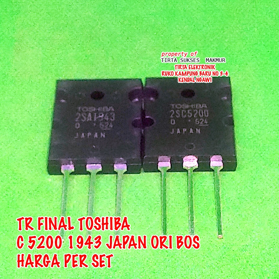 Jual TRANSISTOR THOSIBA LOT 524 SUPER C5200/A1943 ORI JAPAN CHINA | Shopee Indonesia