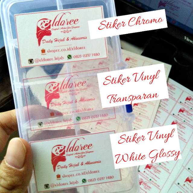 Jual Cetak stiker chromo kromo atau sticker vinyl Laminasi print vinil ...