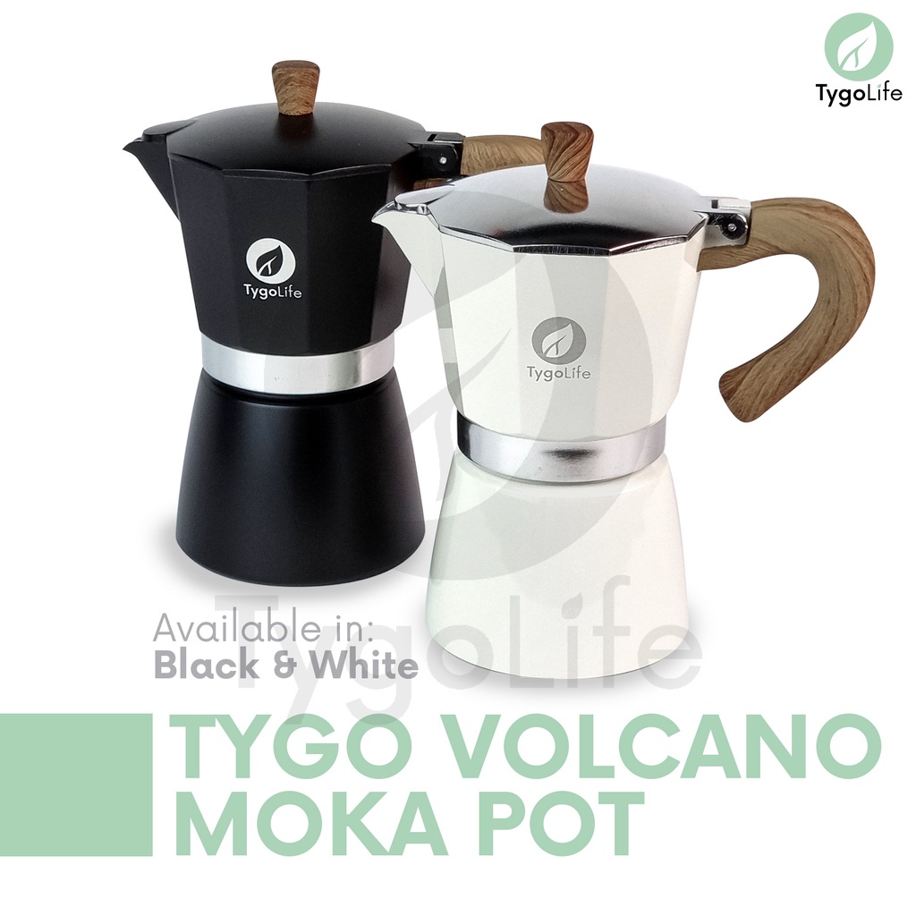 Jual TYGO VOLCANO MOKA POT 6 CUP COFFEE ESPRESSO MAKER 300ML ALUMINIUM ...