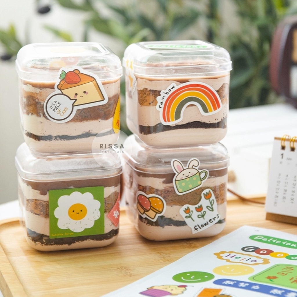 Jual [Isi 6 BOX] [RISSA] Kotak Kue Mini Mika Kotak Packaging Korean ...
