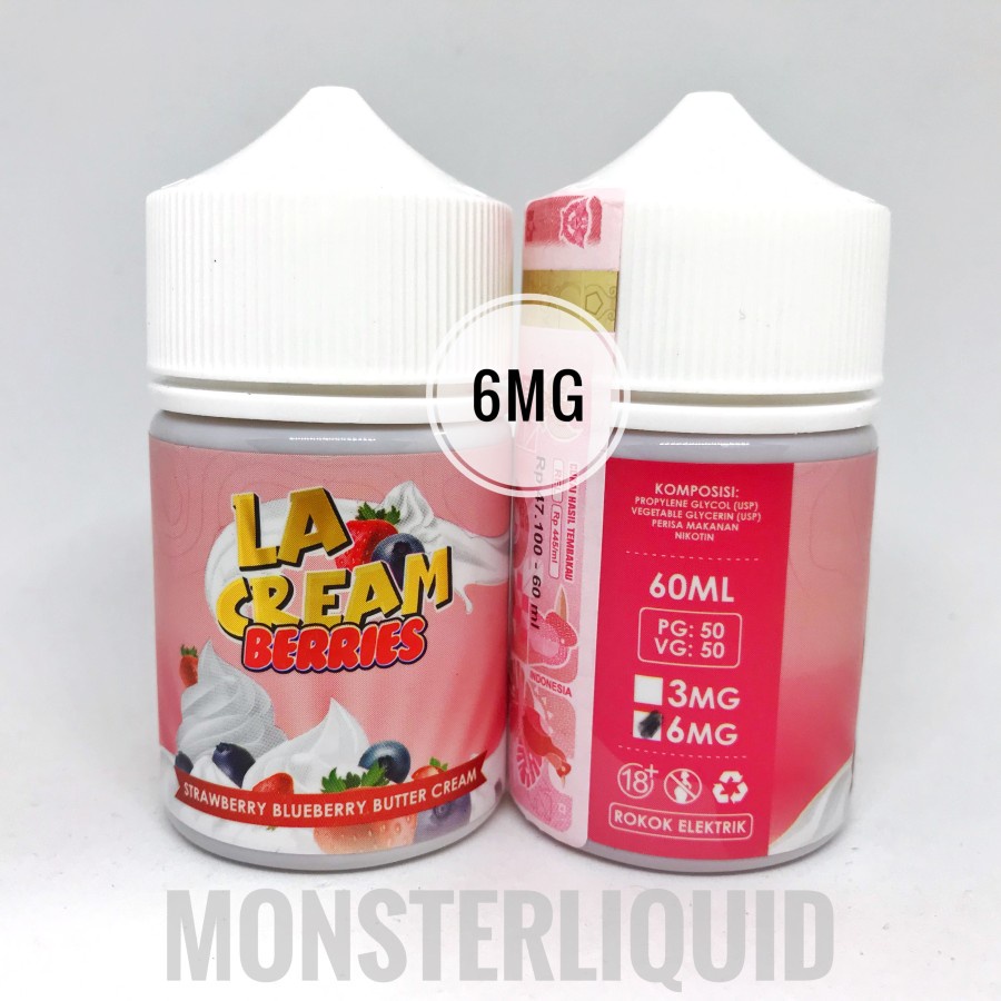 Jual LA CREAM BERRIES BY LEVICA JUICE 6MG 60ML | Shopee Indonesia