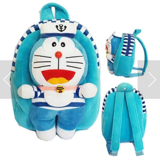 Jual TAS RANSEL SEKOLAH ANAK TK PAUD DORAEMON KARAKTER TIMBUL BIRU ...