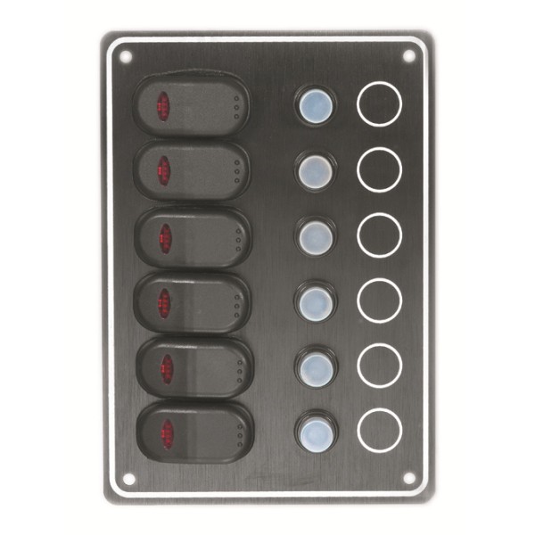 Jual Waterproof Switch Panel 6 Gang kode 10061-BK / Saklar Kapal | Shopee Indonesia