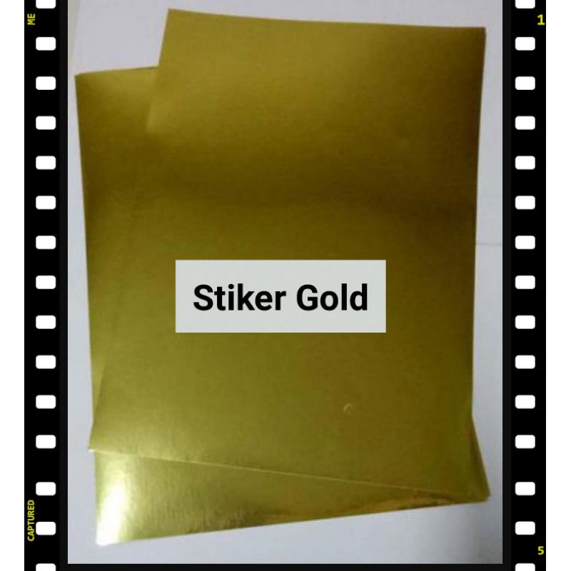 Jual Kertas Stiker Gold/Emas A2 A3+ A3 A4 A5 A6 F3 F4 F5 Ukuran custom ...