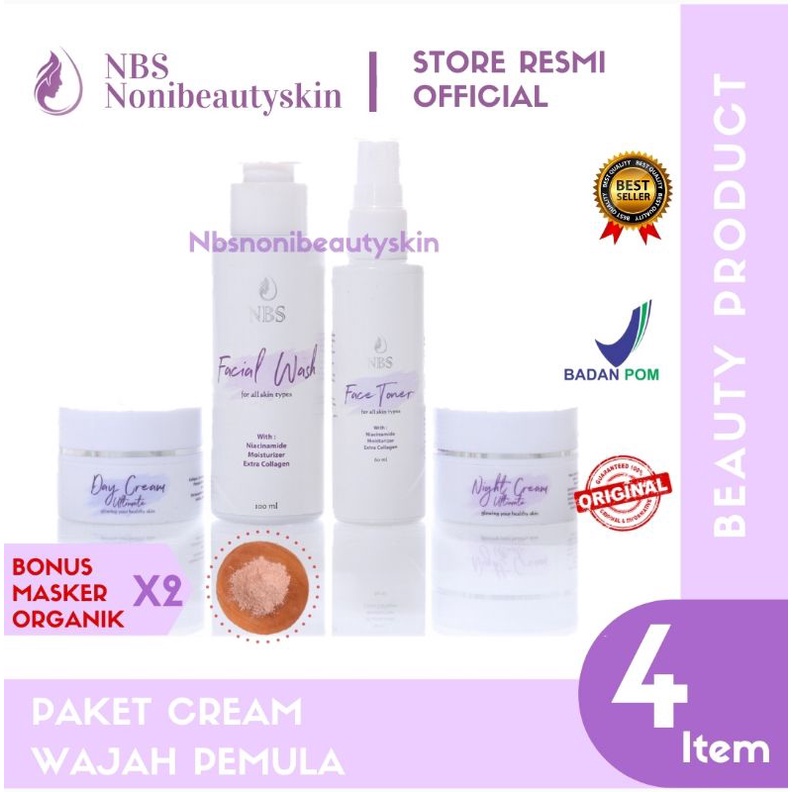 Jual [FREE 2 MASKER ] NBS Skincare / NBS Ultimate Paket Basic Original ...