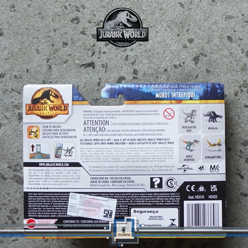 Jual Jurassic World Ferocious Pack Moros Intrepidus Figure AR Scan ...