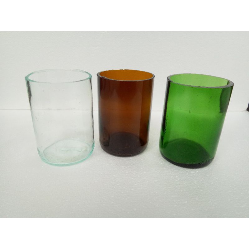 Jual VAS BUNGGA 250 ml / Botol kaca potong / Botol kaca warna warni ...