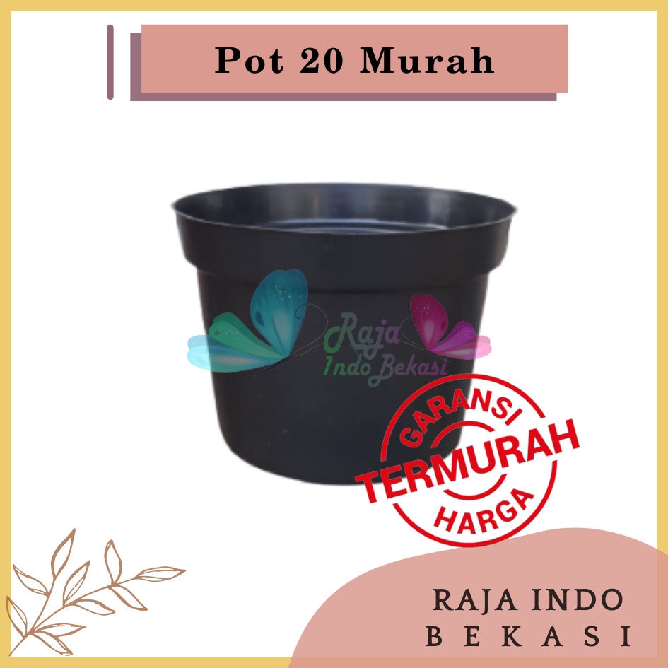 Jual Pot Bunga Hitam 20 cm TERMURAH Pot Tanaman 20cm Hitam MURAH ...