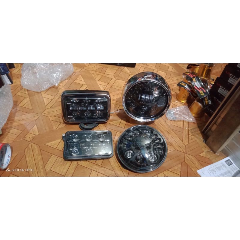 Jual Lampu LED DAYMAKER 7in 19led DAYMAKER kotak 10led set batok lampu ...