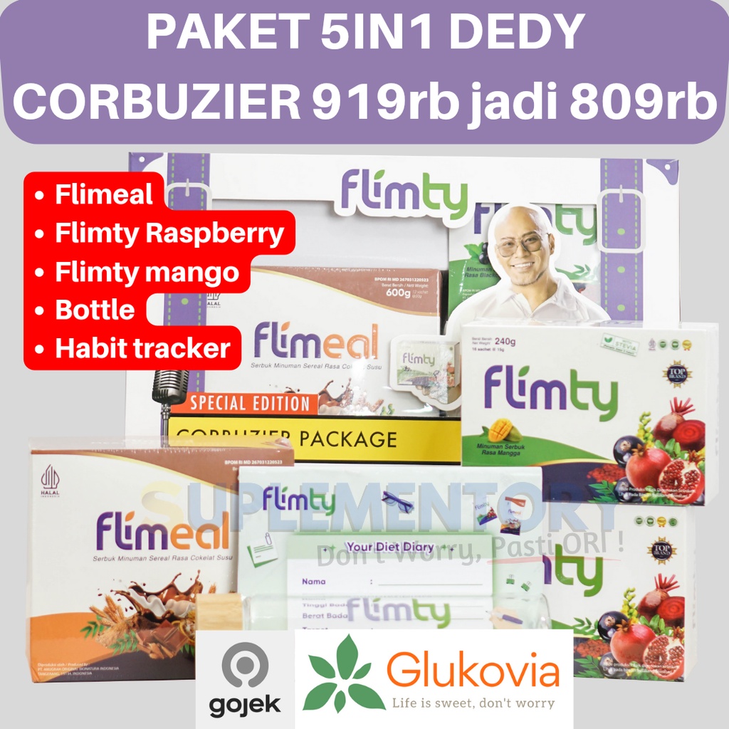 Jual Paket Diet Sukses FLIMTY FIBER x FLIMEAL Free Shaker Flim Meal ...