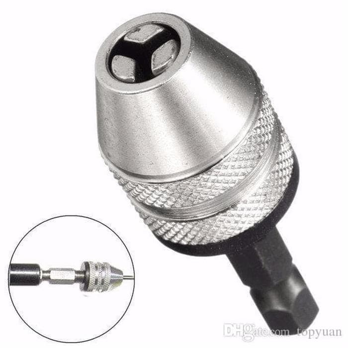 Jual Adapter Converter Mata Bor Hex 14 Tanpa Kunci 0.3mm3mm Keyless ...