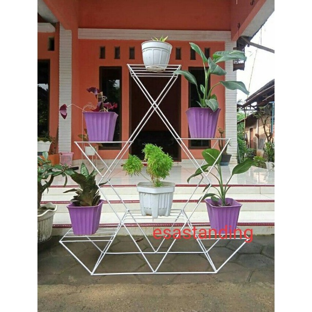 Jual Standing rak pot besi/rak tanaman/rak susun 6 tinggi 1 meter ...