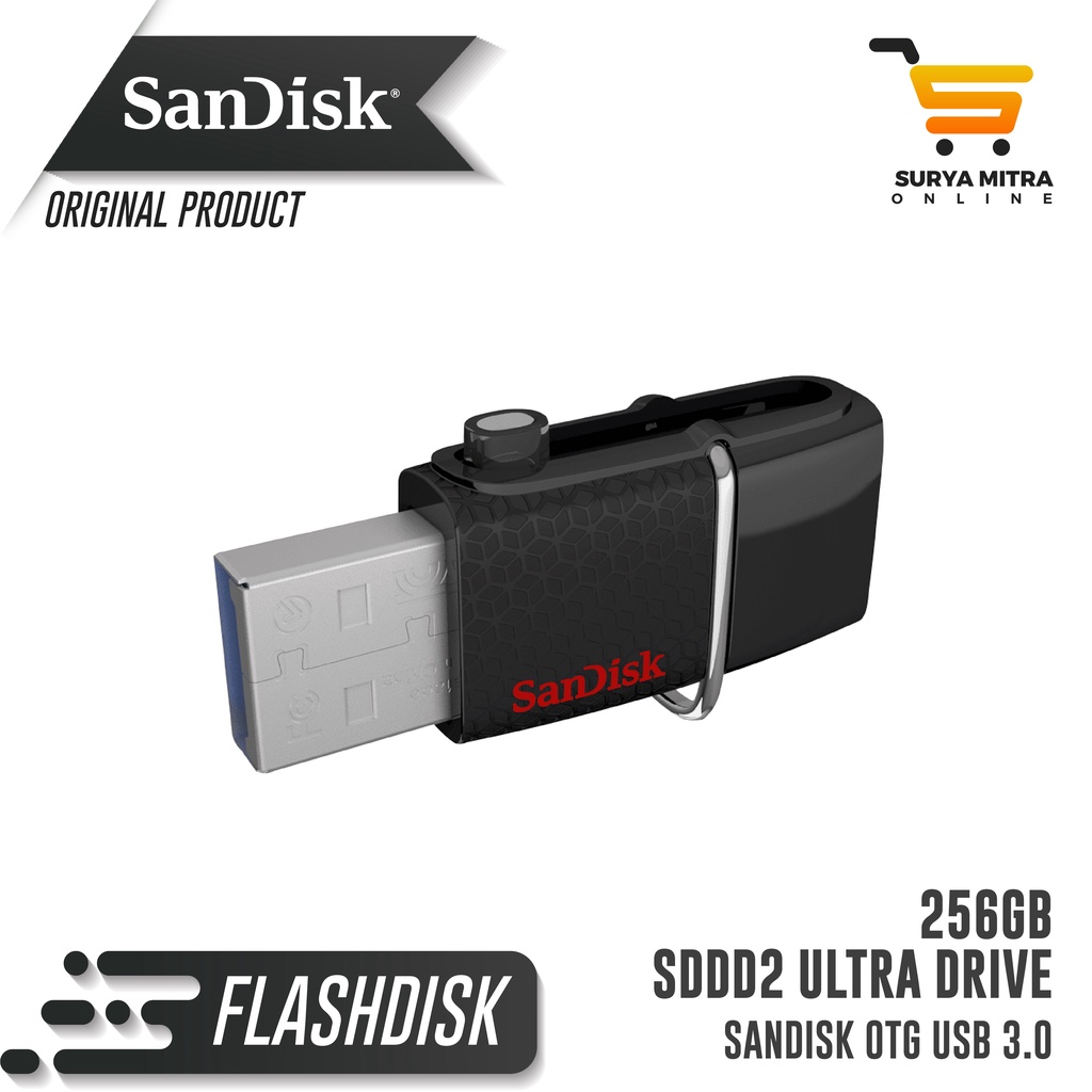 Jual Sandisk Flashdisk Dual Drive OTG 3.0 SDDD2 256GB | Shopee Indonesia