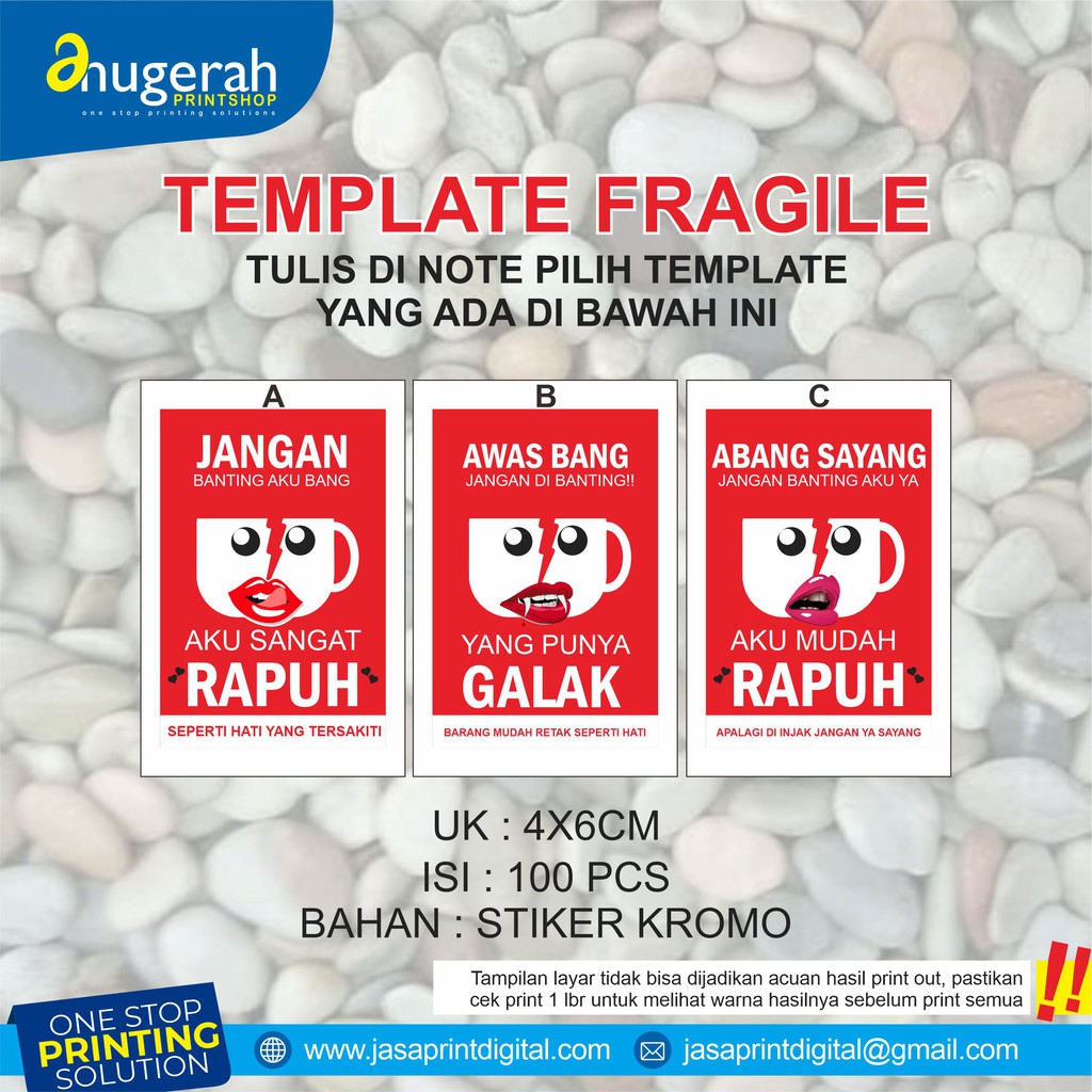 Jual Stiker Fragile lucu - Sticker Pecah Belah - Stiker Terlengkap ...