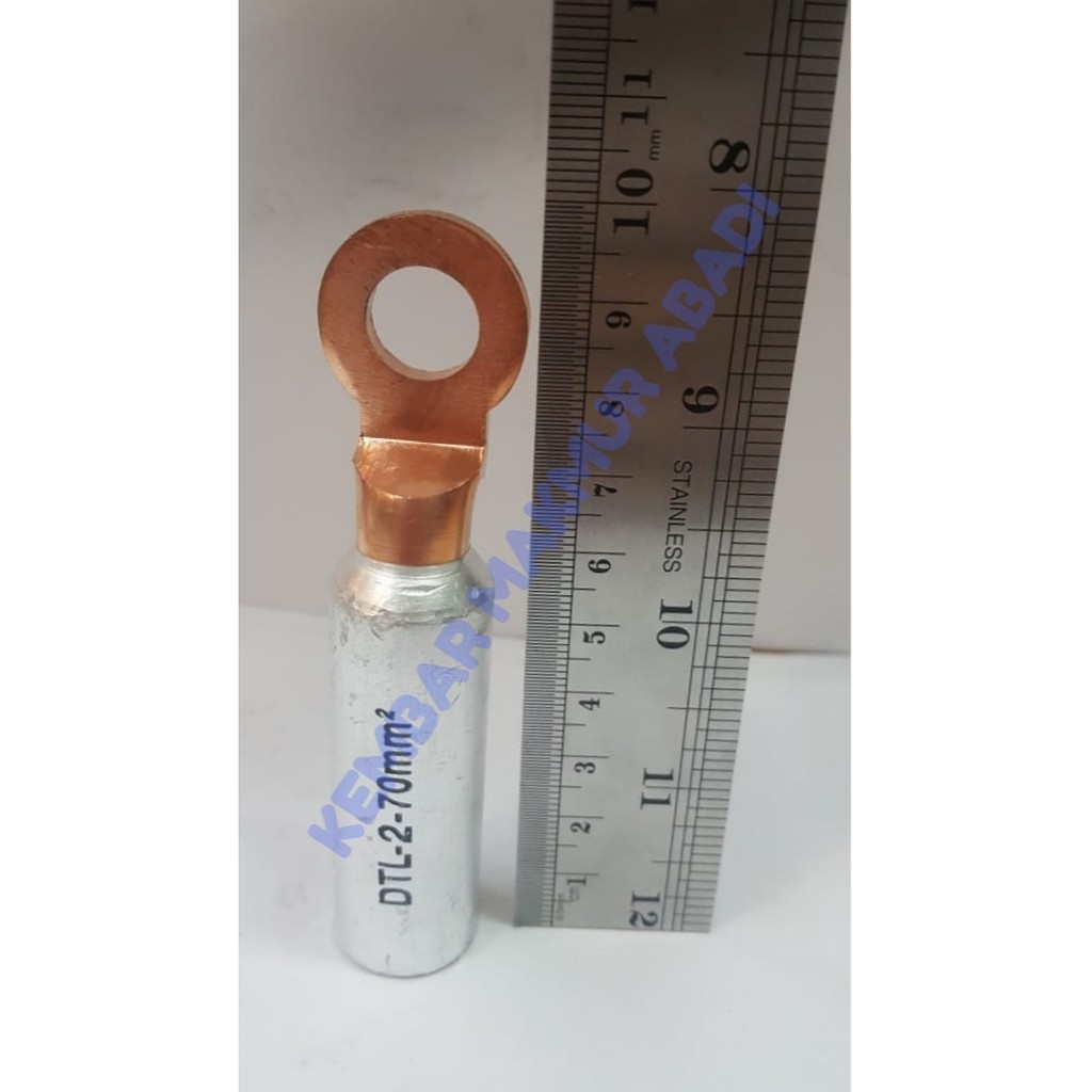 Jual Kabel Skun Bimetal AL CU DTL2-70mm / Bimetal Lug DTL-2 70mm / Cable Lug 70 mm / Scun Cable ...