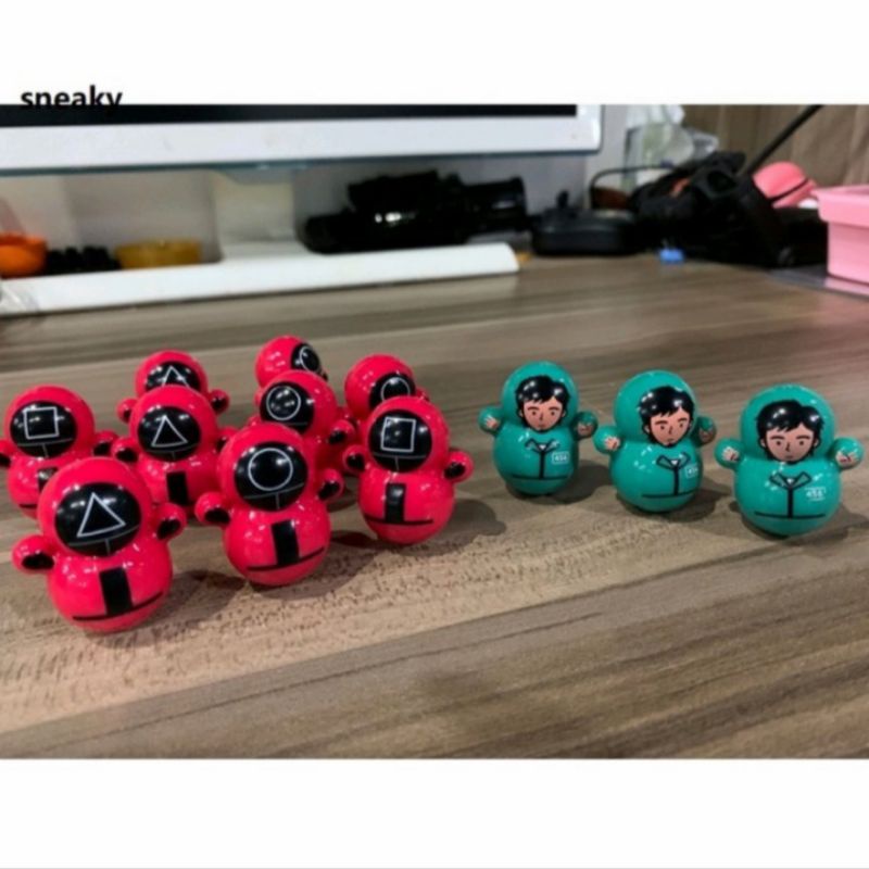 Jual Topper Squid Game, Hiasan kue Squid Game, Figure Mainan Squid Game ...