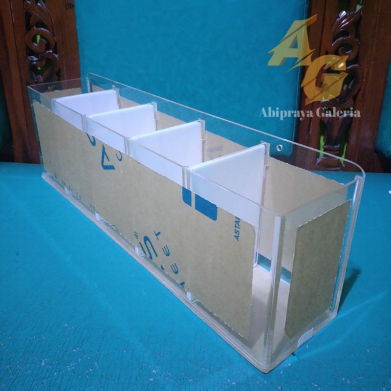 Jual Soliter Akrilik / Aquarium Acrylic 5 Ruang + Tutup 3mm uk P50cm x ...