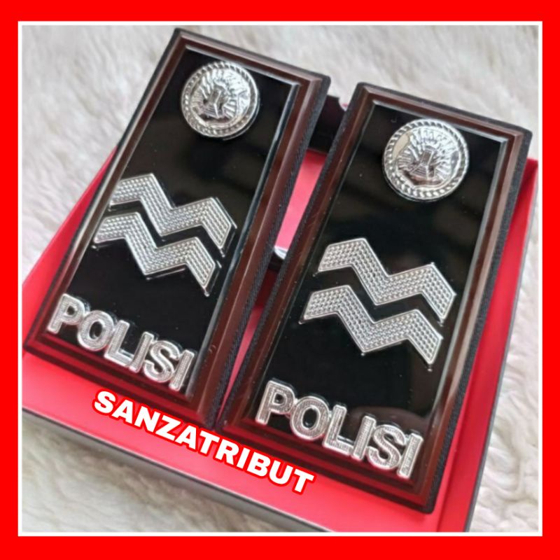 Jual Pangkat PDH Polisi Aiptu Full Mika List Coklat | Shopee Indonesia