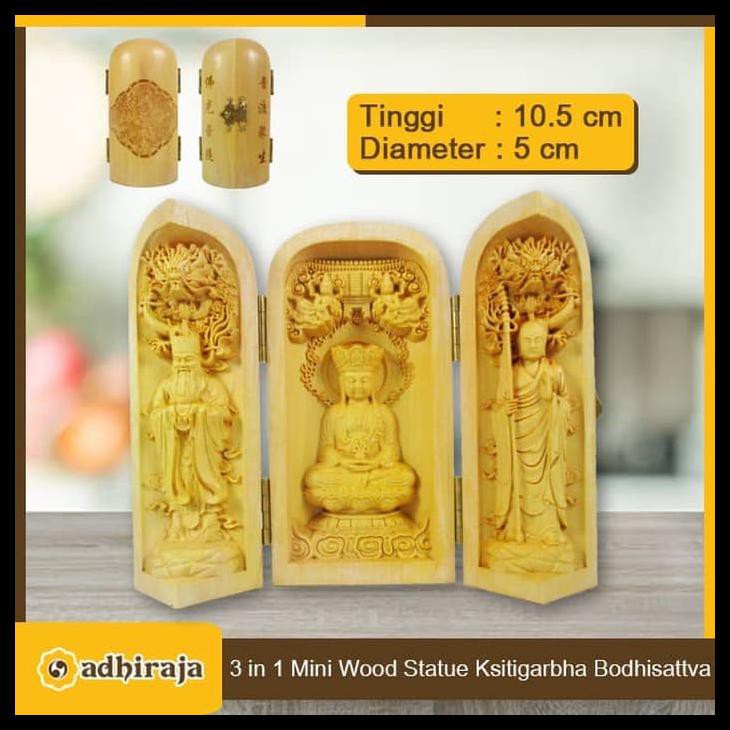 Jual RUPANG PATUNG 3 IN 1 KAYU LIPAT TI CANG WANG KSITIGARBHA ...