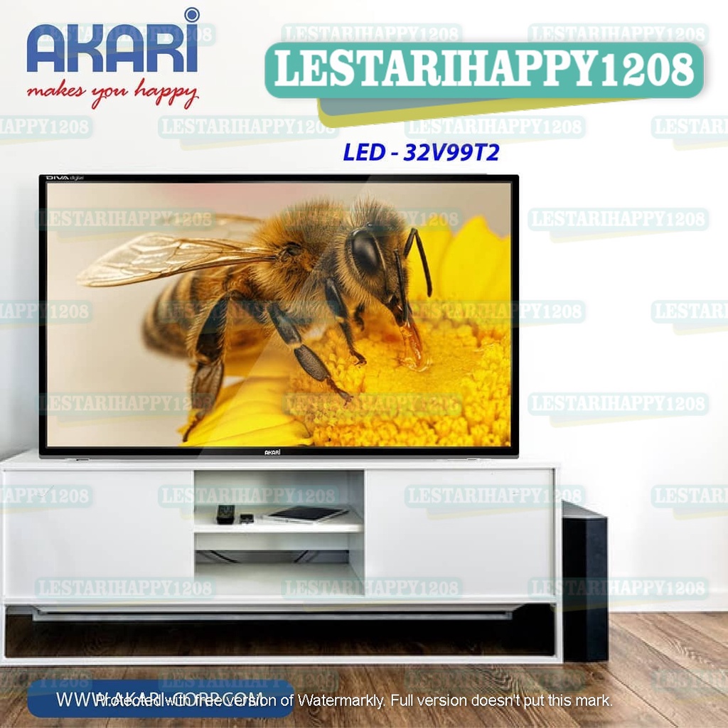 Jual TV LED 32 INCH DIGITAL AKARI 32’ LE-32V99T2 GARANSI RESMI KHUSUS ...