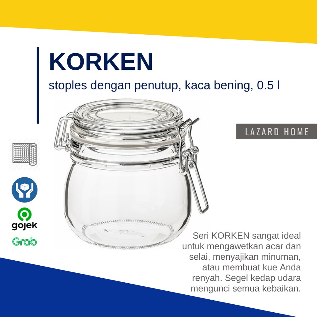Jual Toples Kecil Estetik Dengan Penutup Stoples Kaca Bening 0.5 Liter ...