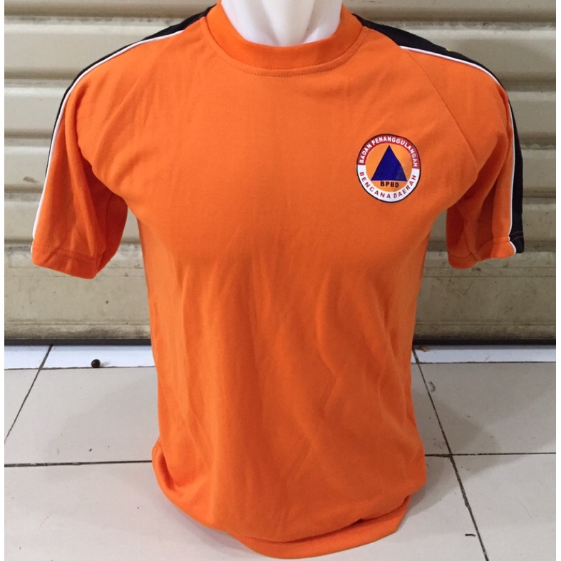 Jual kaos bpbd orange lengan pendek/kaos basarnas lengan pendek ...