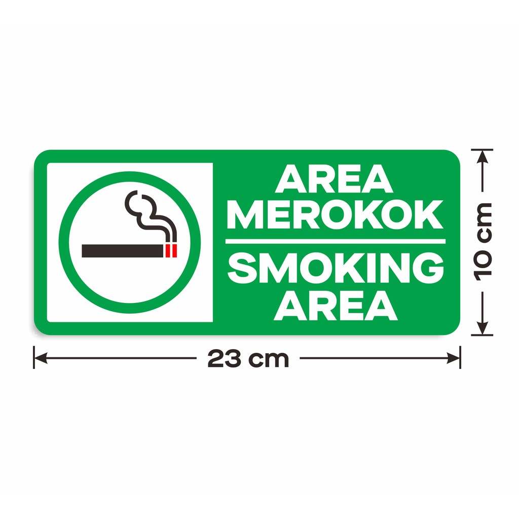 Jual Sticker Sign Marka Vinyl Stiker Kaca Dinding Area Merokok Smoking ...
