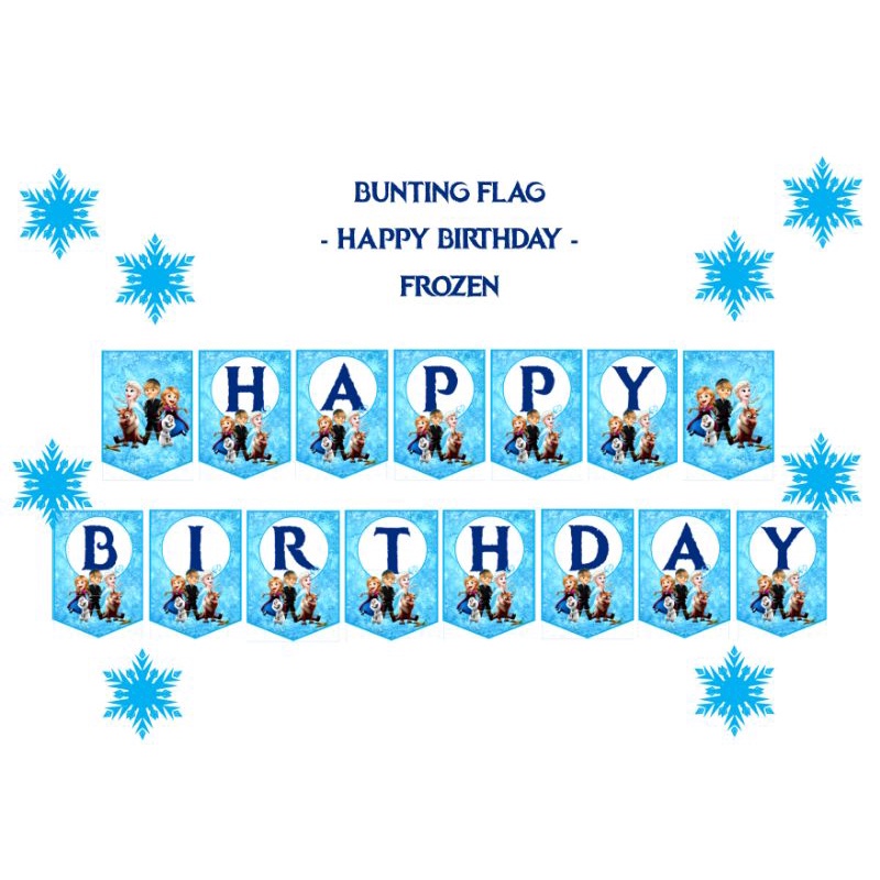 Jual Bunting Flag / Banner Flag tema Frozen | Shopee Indonesia